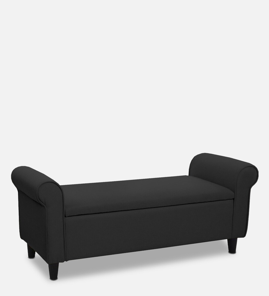 Buy Mia Fabric Recamier in Black Colour Online - Recamiers - Settees ...