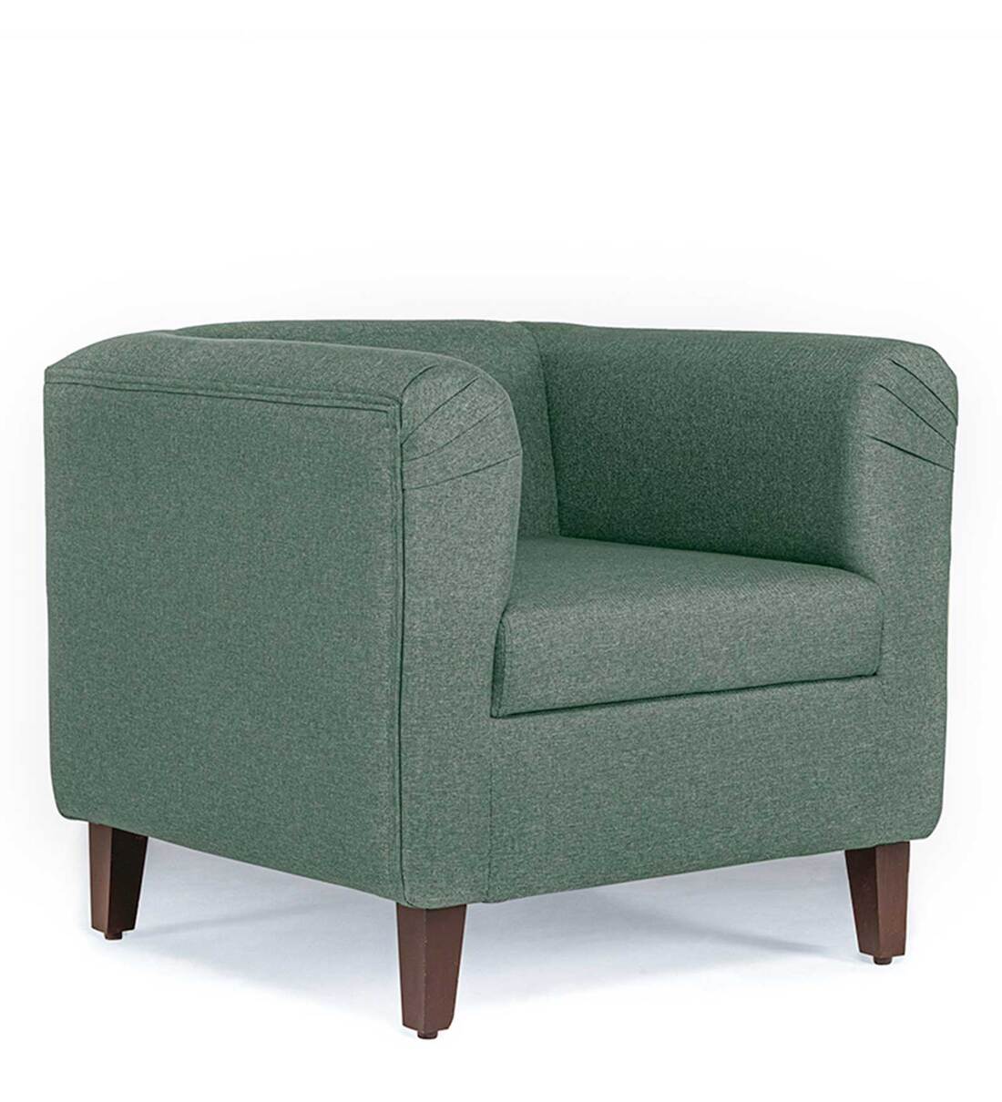 Buy Miami Fabric 1 Seater Sofa in Omega Green Colour by Wakefit Online ...