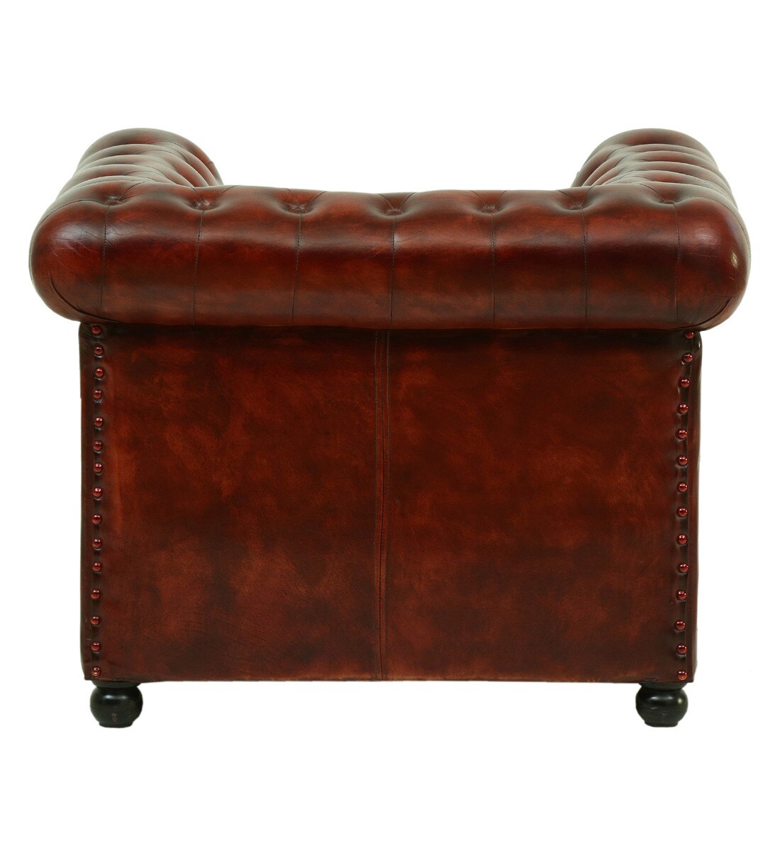 Buy Miceli 1 Seater Leather Sofa In Brown Finish By Amberville Online ...