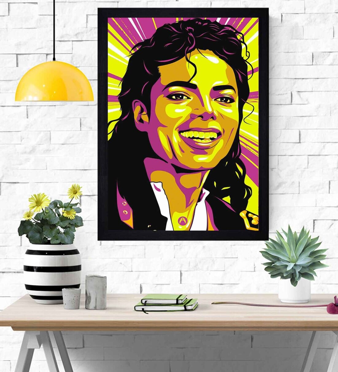 Buy Michael Jackson Texture Paper Framed Art Print by Cheque Decor at ...