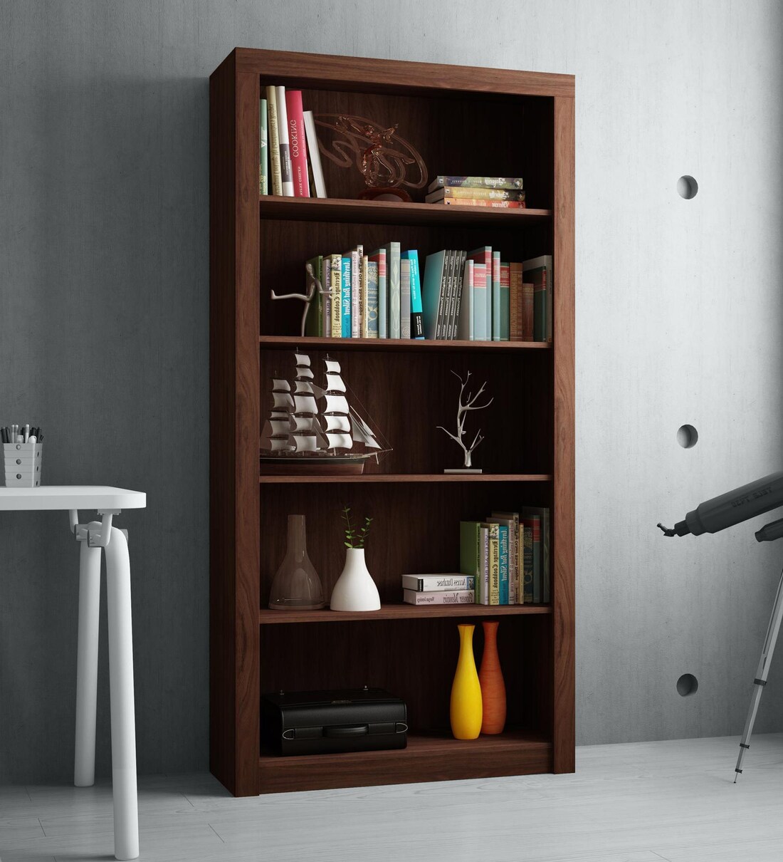 Buy Michiki Book Shelf in Brown Finish at 8% OFF by Mintwud from ...