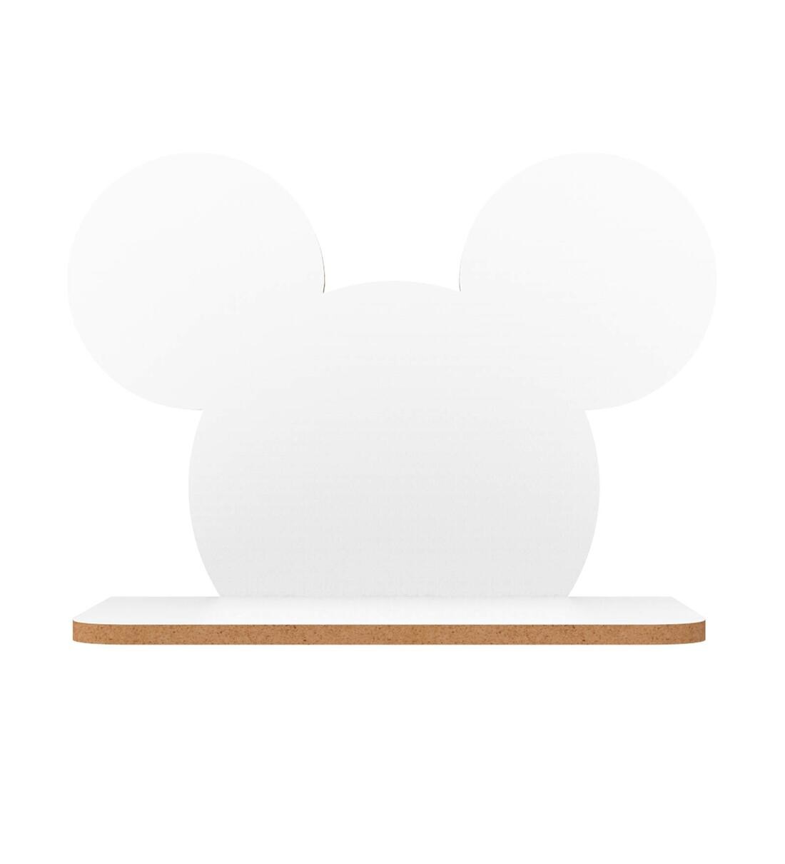 Buy Mickey Mouse MDF Wall Shelf In White By Home Sparkle Online - Fixed ...