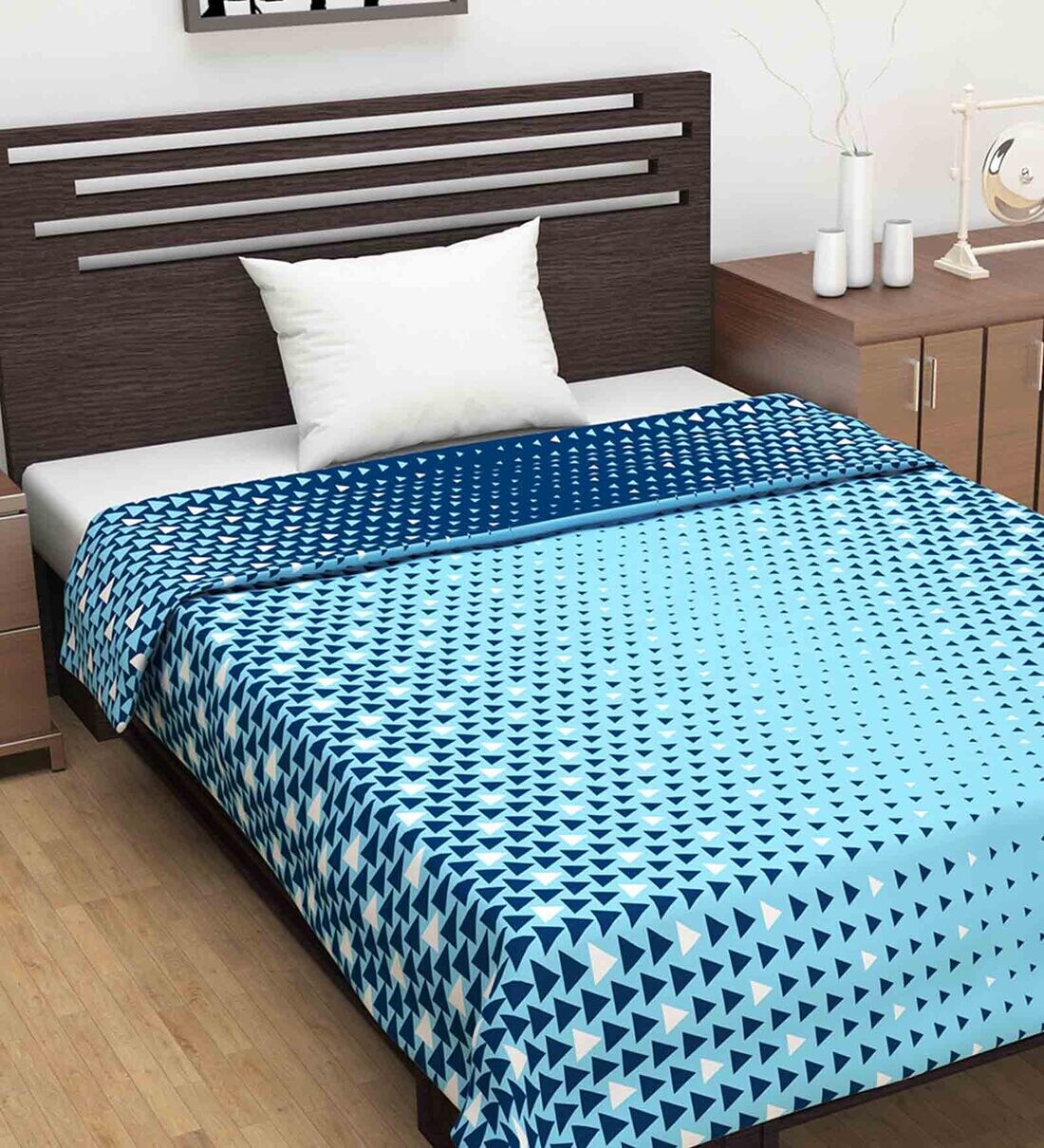 Buy Blue Geometric 120 GSM Single Bed Dohar by Divine Casa at 73% OFF ...