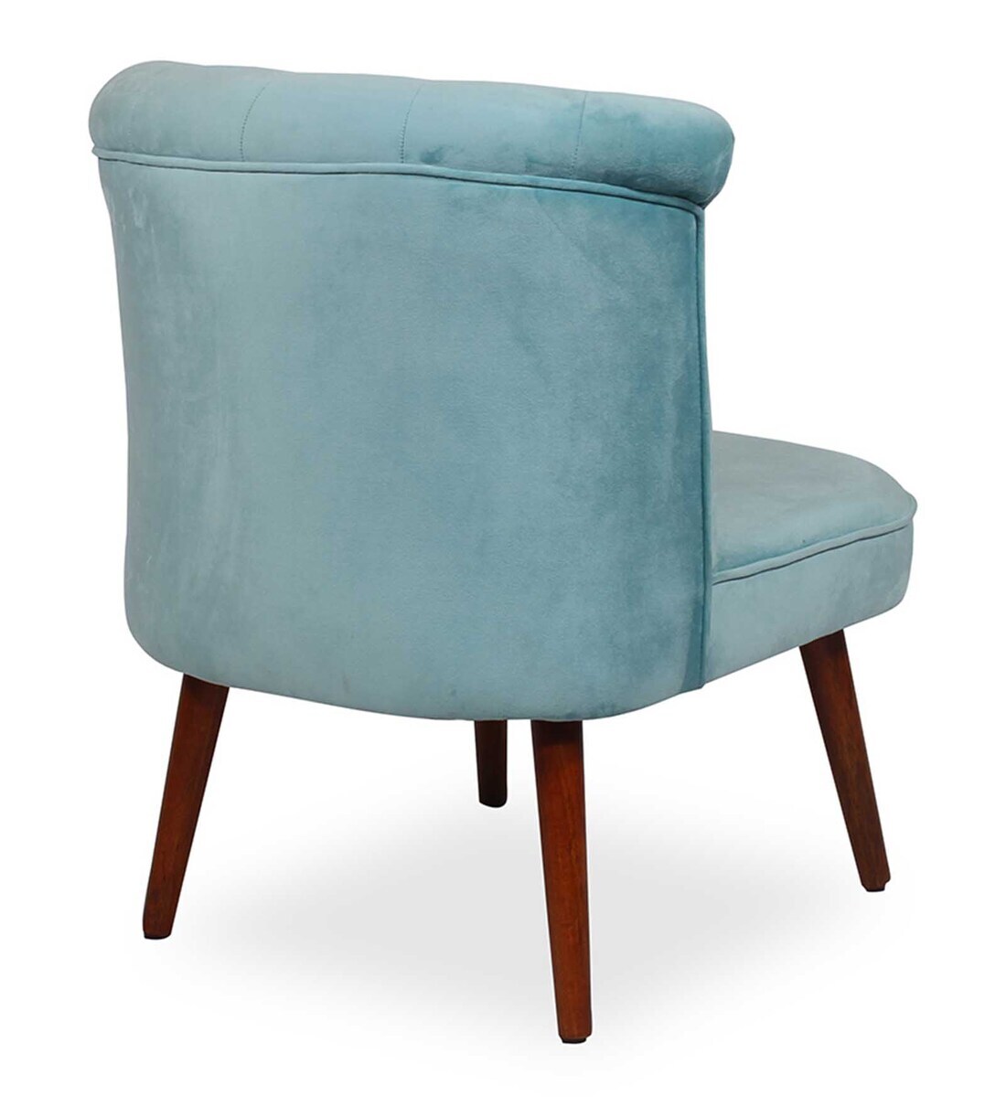 Buy Milano Fabric Slipper Chair in Light Blue Colour by Muebles Casa ...