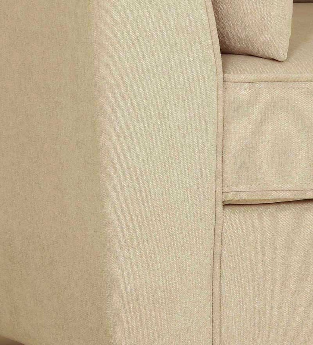 Buy Miranda Fabric 1 Seater Sofa In Beige Colour By Woodsworth Online ...