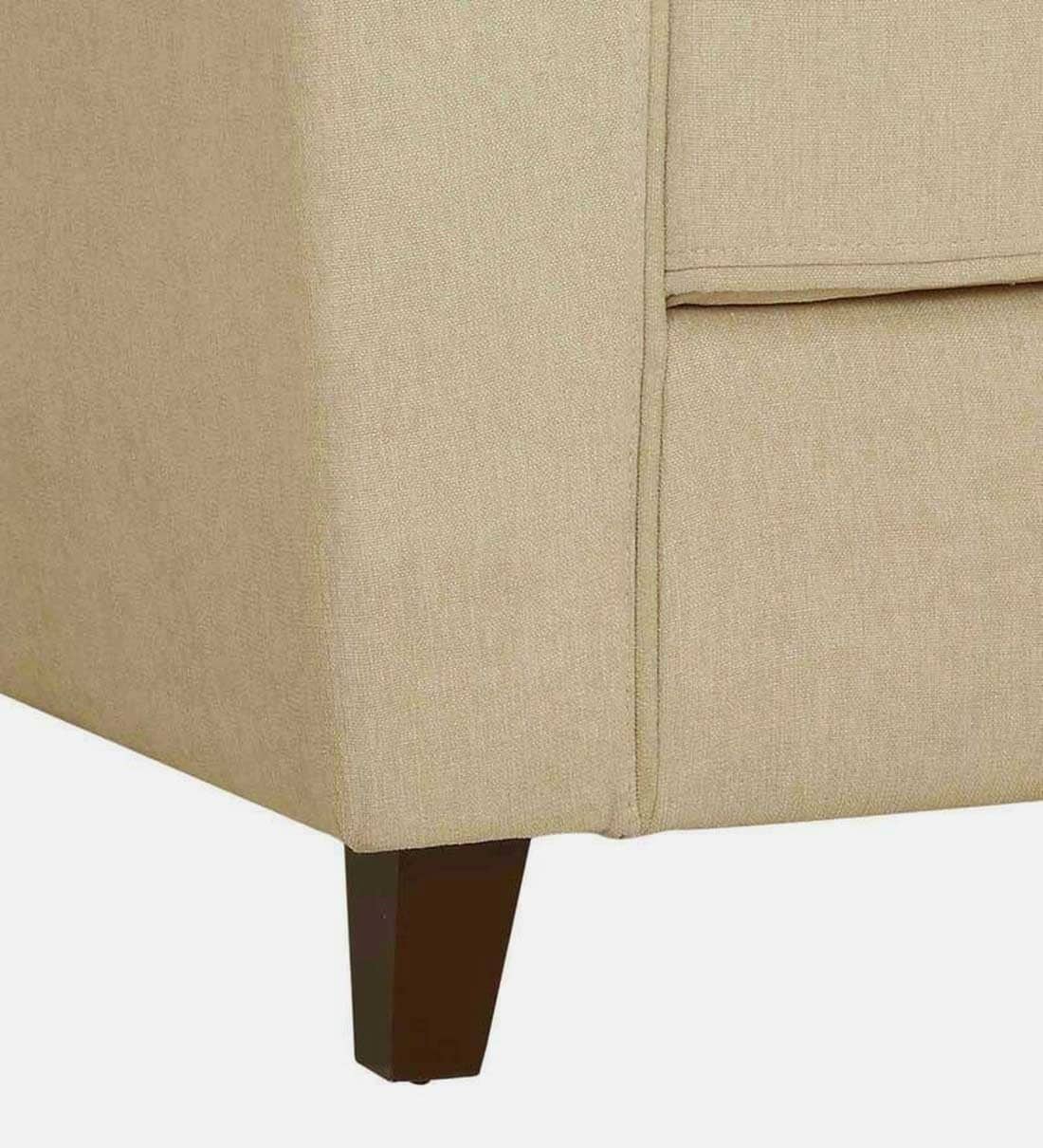 Buy Miranda Fabric 1 Seater Sofa In Beige Colour By Woodsworth Online ...