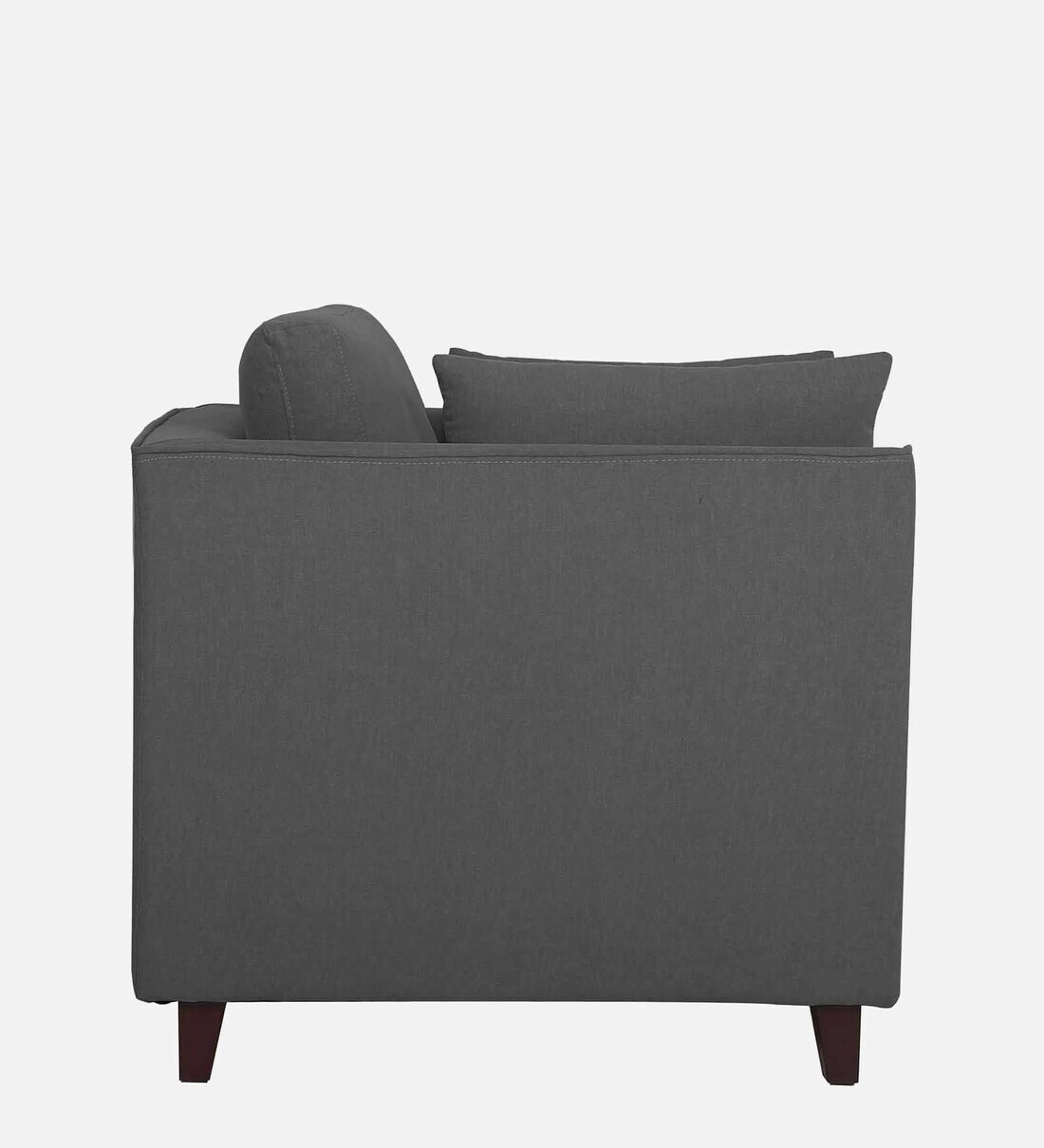 Buy Miranda Fabric 1 Seater Sofa In Steel Grey Colour By Woodsworth ...
