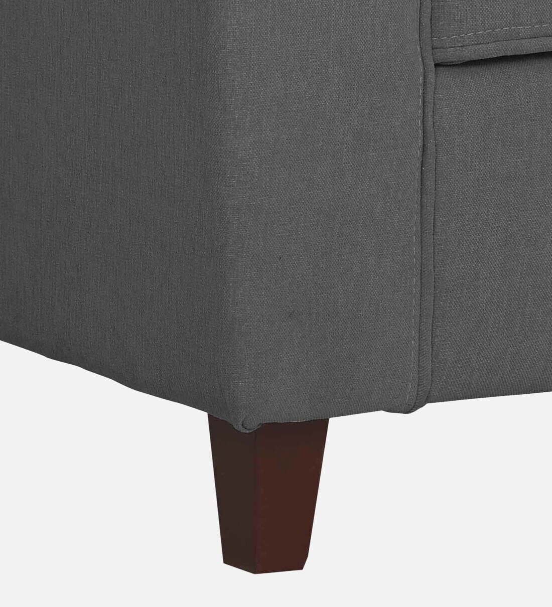 Buy Miranda Fabric 1 Seater Sofa In Steel Grey Colour By Woodsworth ...