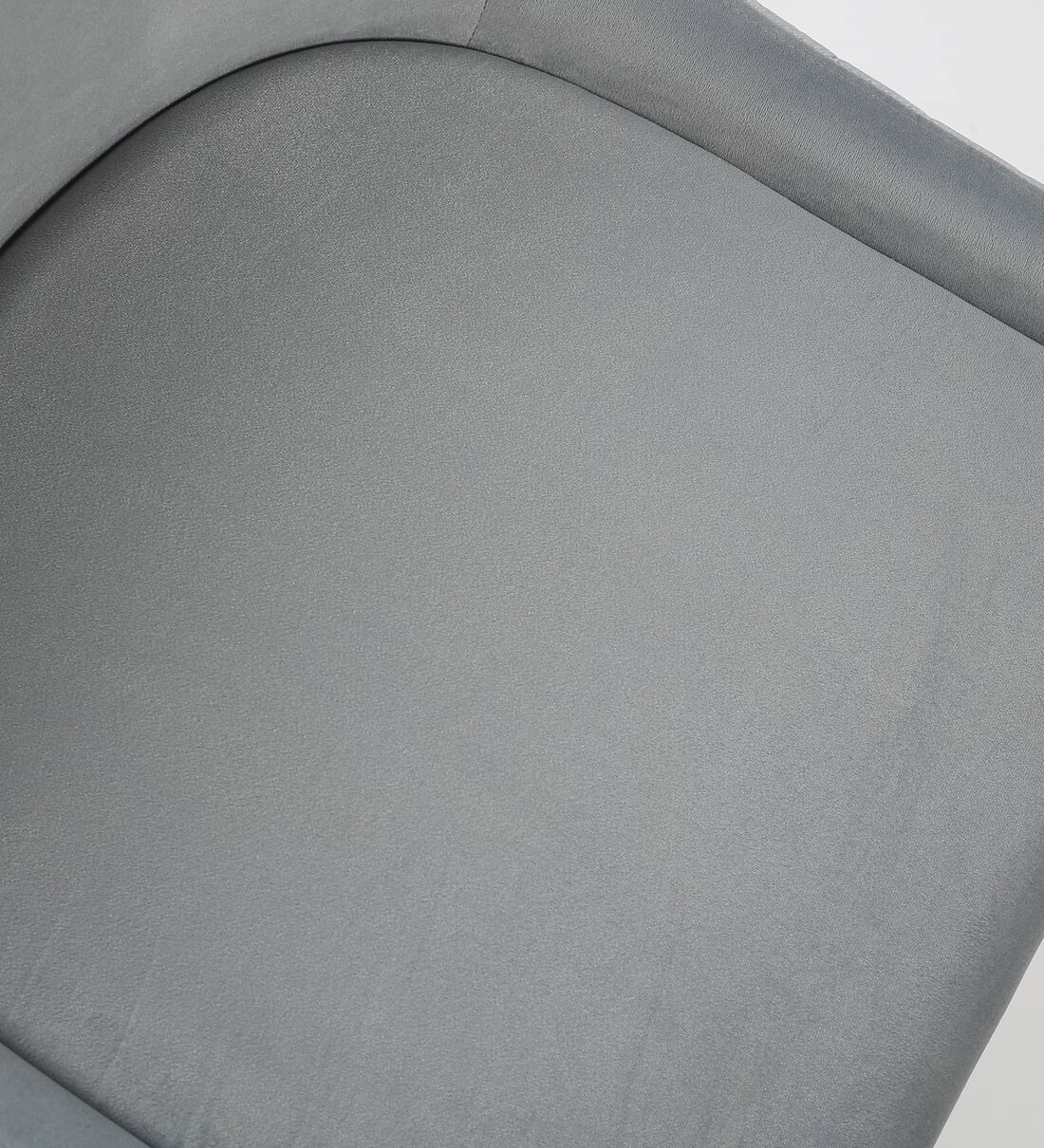 Buy Mise Teak Wood Chair Fabric Dining Chair In Grey Finish Online ...