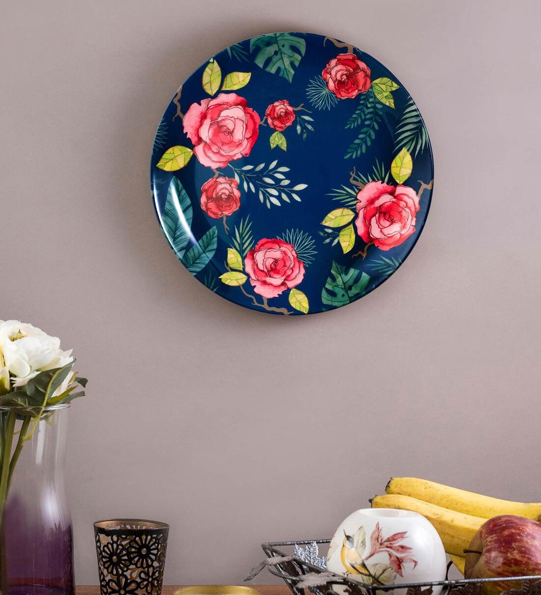 Buy Misty Morning Roses Walton Blue Decorative Wall Plates at 47% OFF ...