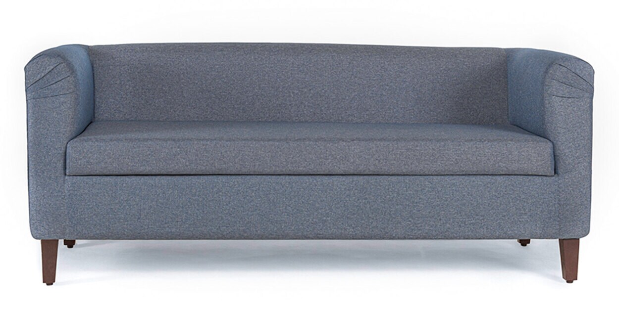 Buy Miami Fabric 3 Seater Sofa in Omega Blue Colour by Wakefit Online ...