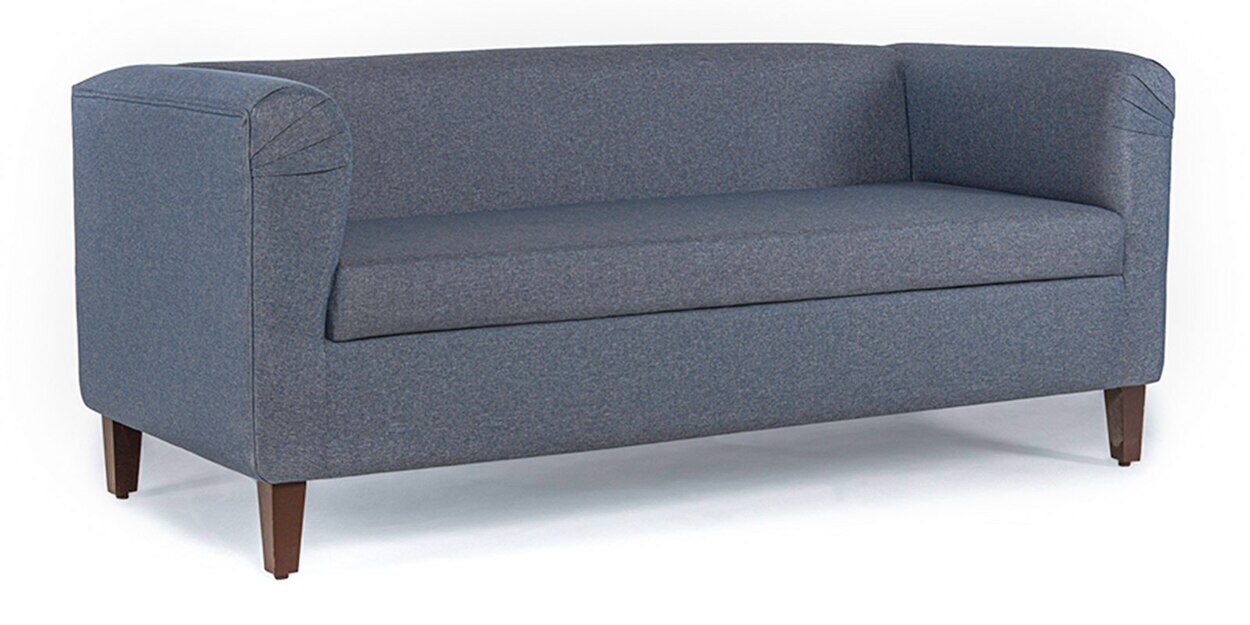 Buy Miami Fabric 3 Seater Sofa in Omega Blue Colour by Wakefit Online ...