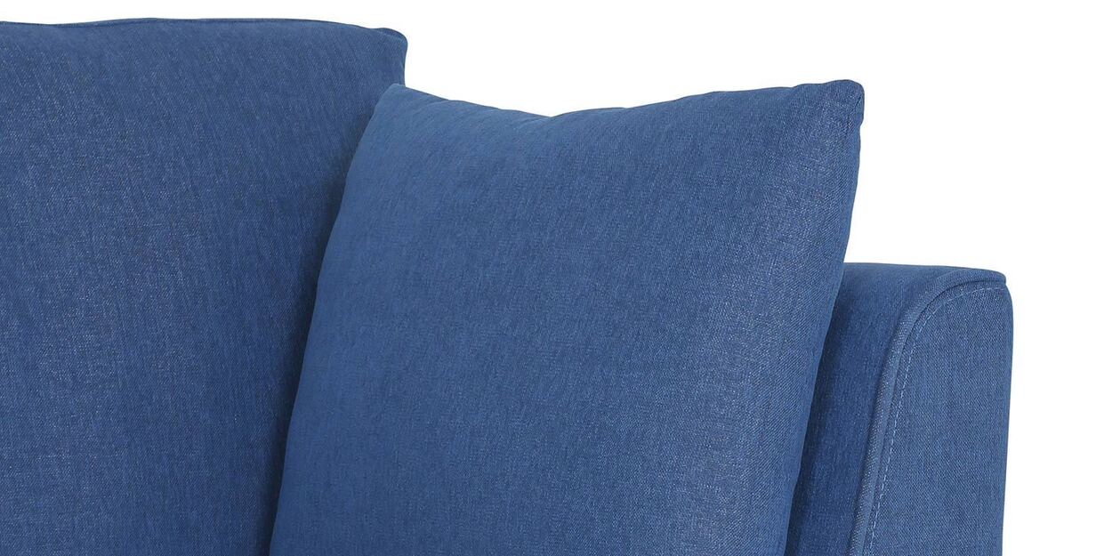 Buy Miranda Fabric 3 Seater Sofa In Denim Blue Colour By Woodsworth ...