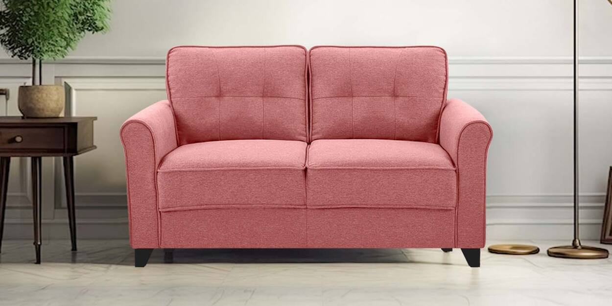 Buy Aldrin Fabric 2 Seater Sofa In Pink Colour at 30% OFF by Trevi ...