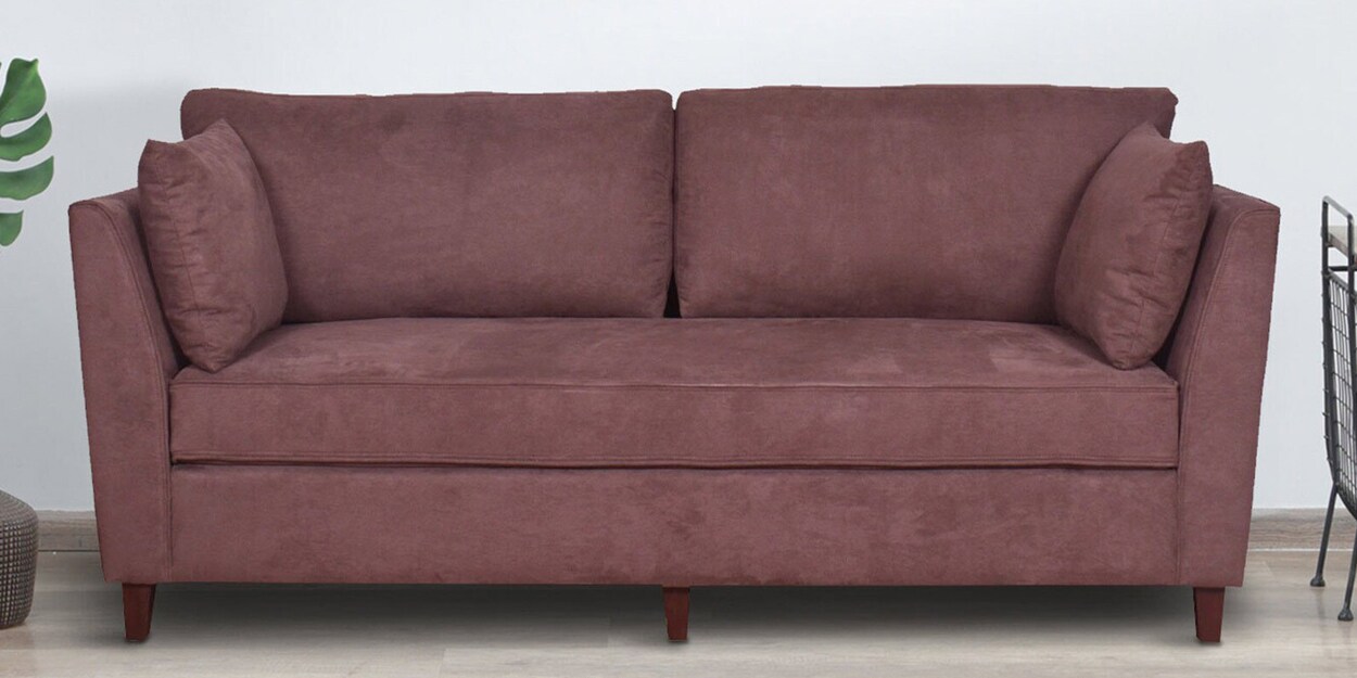 Buy Miranda Fabric 3 Seater Sofa In Coffee Colour at 5% OFF by ...