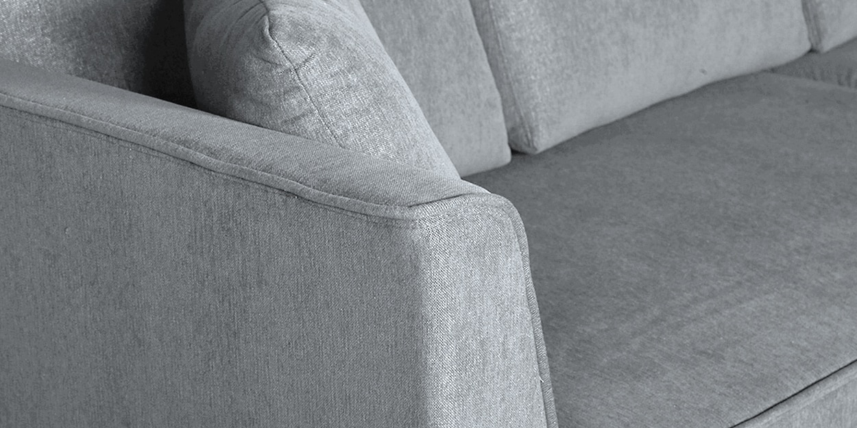 Buy Miranda Fabric LHS 2 Seater Sectional Sofa In Ash Grey Colour By ...