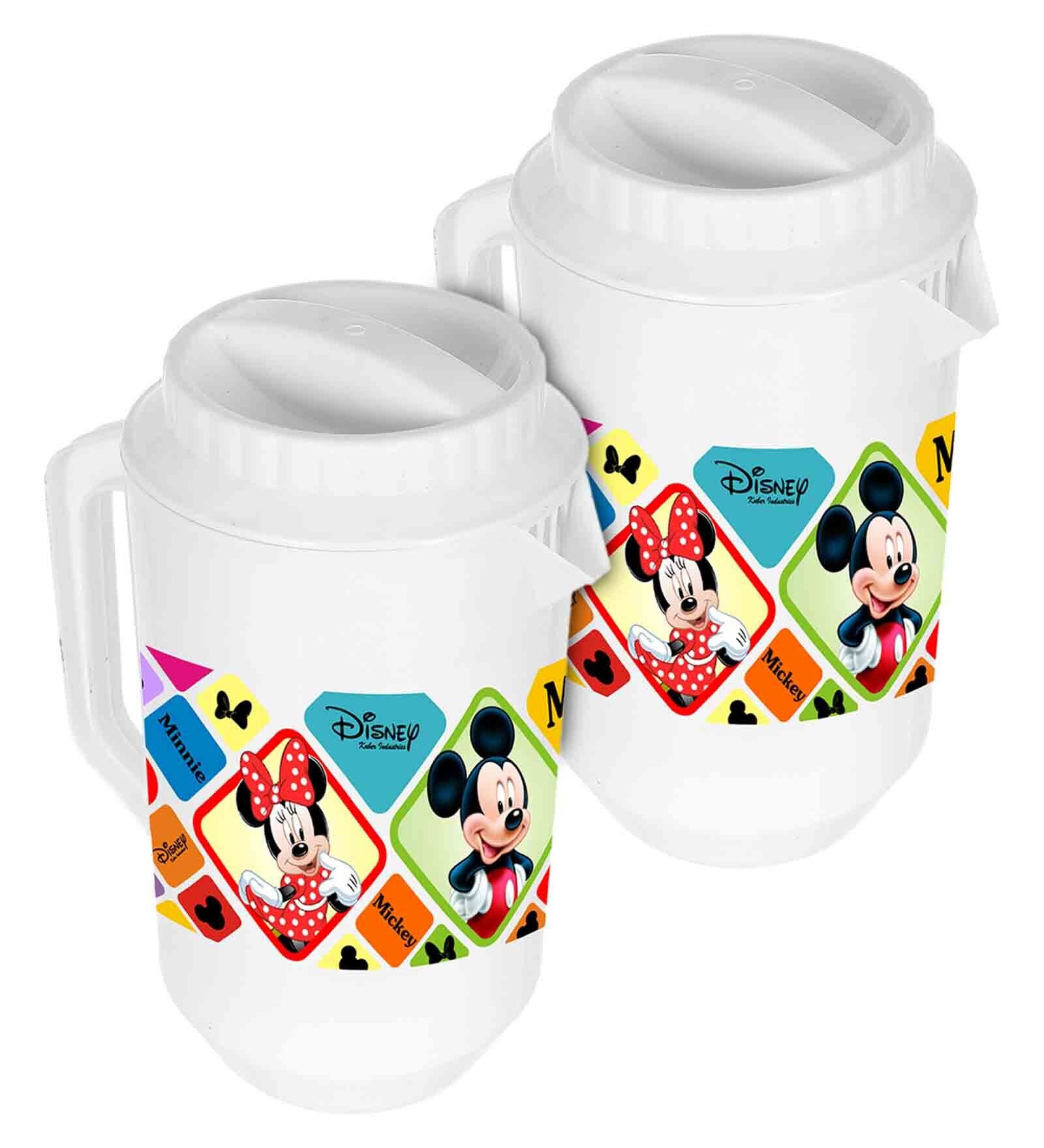 Buy Mickey Minnie Print 2 Ltr Plastic (Set Of 2) Water Jug With Lid at ...