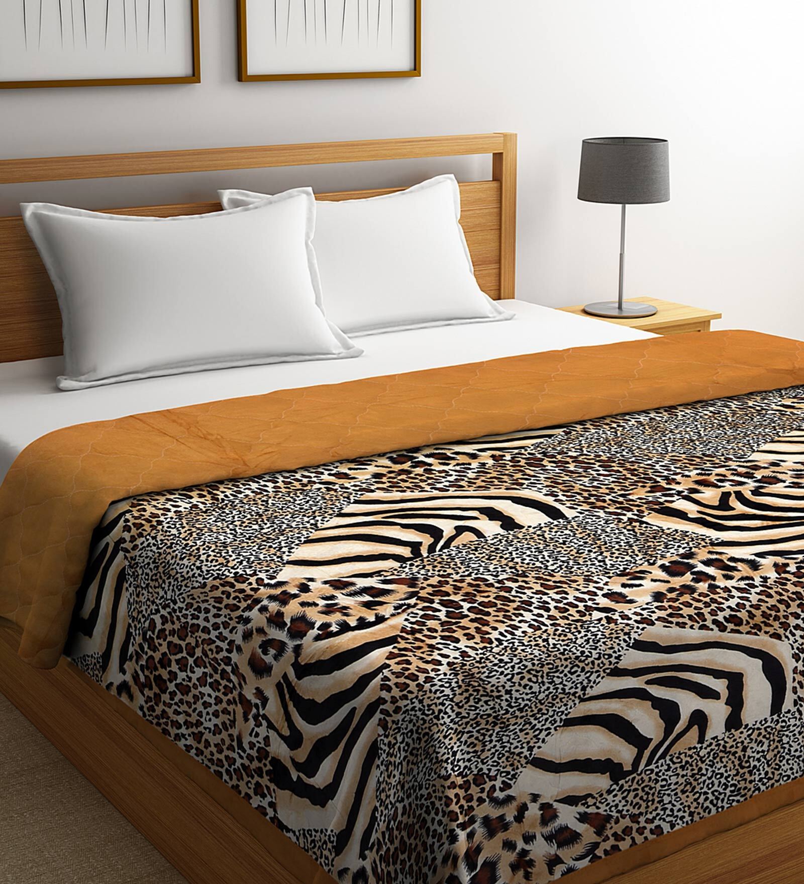 Buy Microfiber 240 GSM AC Room Double Bed Comforter in Multicolor by ...