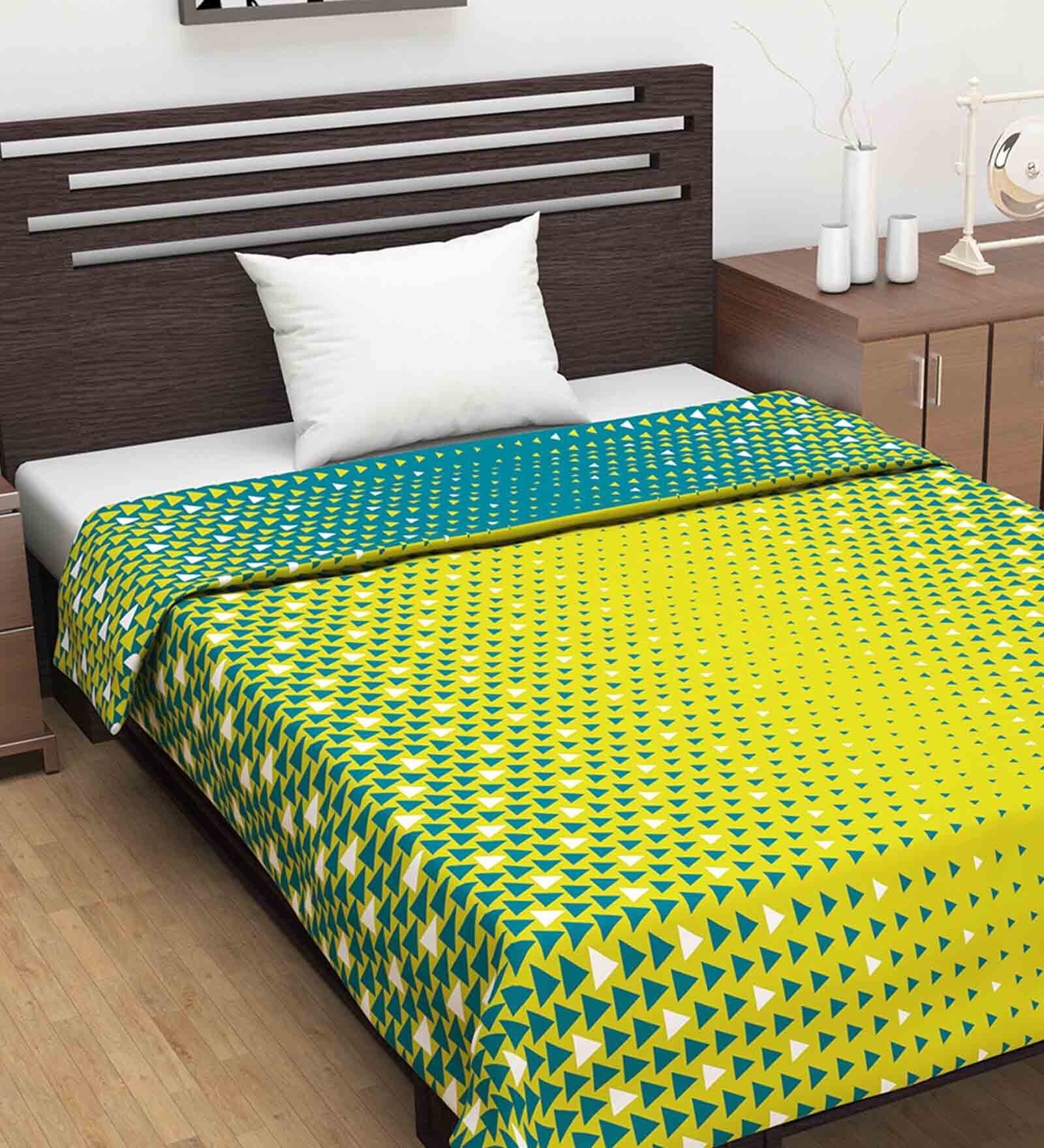 Buy Green Abstract 120 GSM Single Bed Dohar by Divine Casa at 69% OFF ...