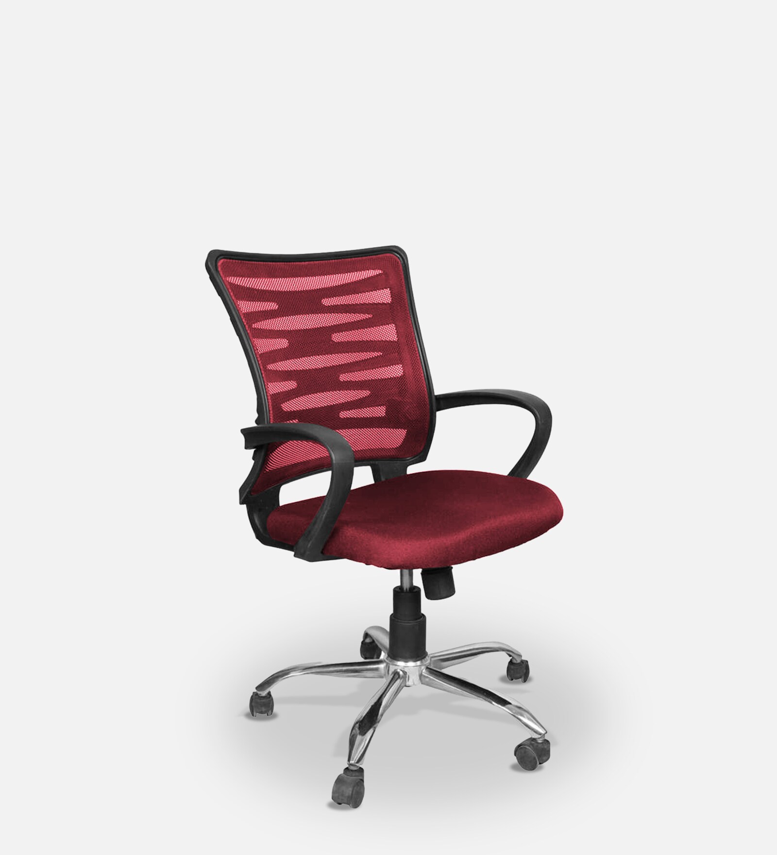 Buy Mid Back Ergonomic Chair In In Maroon Colour Colour at 58% OFF by ...