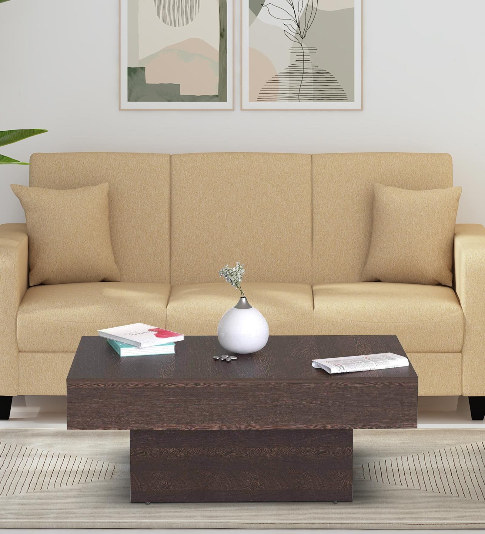 Buy Mido Rectangle Coffee Table in Wenge Finish at 30% OFF by bluewud ...