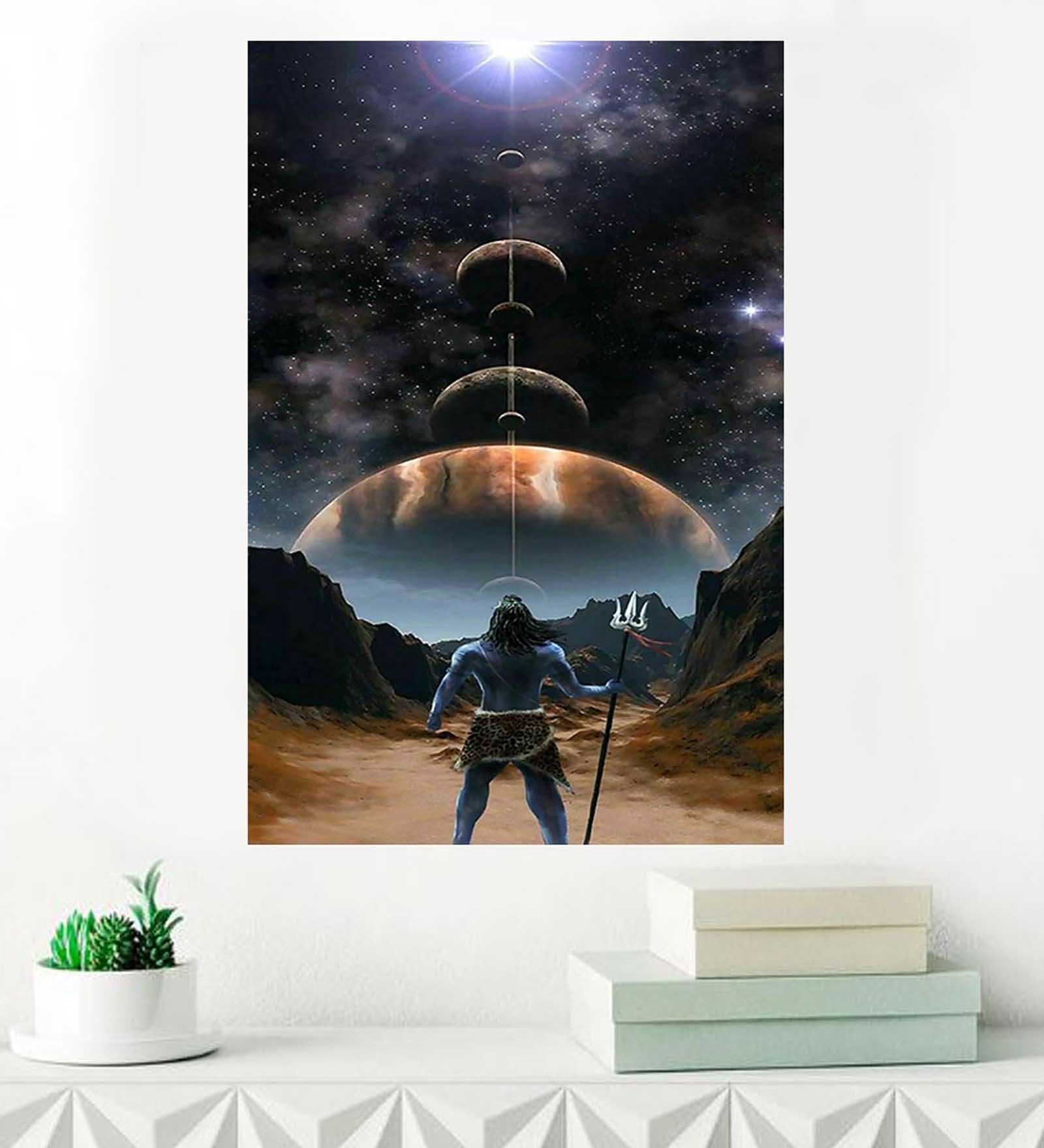 Buy Mighty Shiva Canvas Unframed Art Print in 12inches x 18 inches by ...