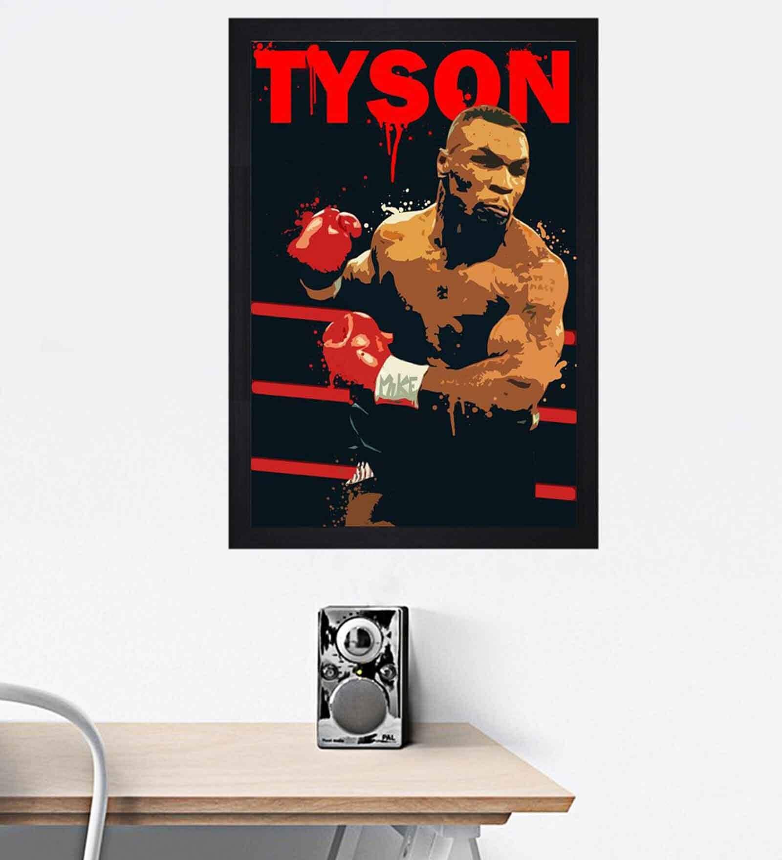 Buy Mike Tyson Texture Paper Framed Art Print by Cheque Decor at 23% ...