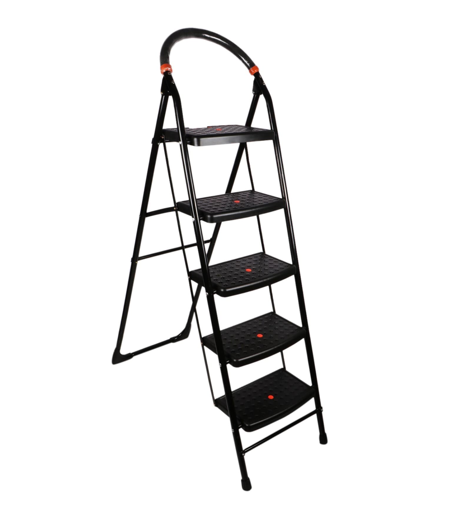 Buy Milano 5 Step Black Mild-Steel Folding Step Ladder at 62% OFF by ...