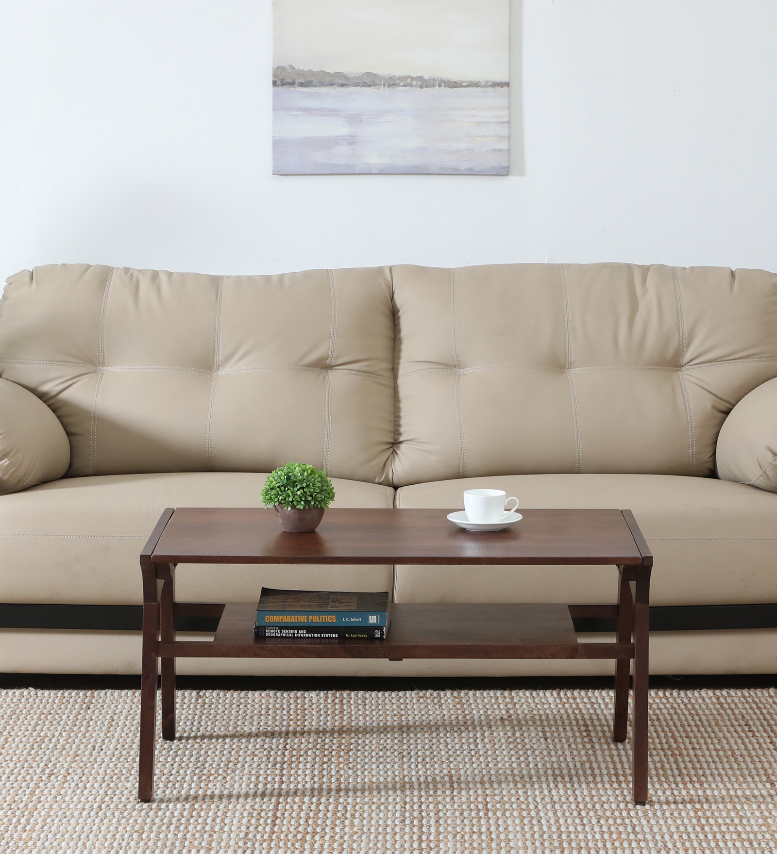 Buy Mile Solid Wood Centre Table in Mahogany Finish by Corsica Designs ...