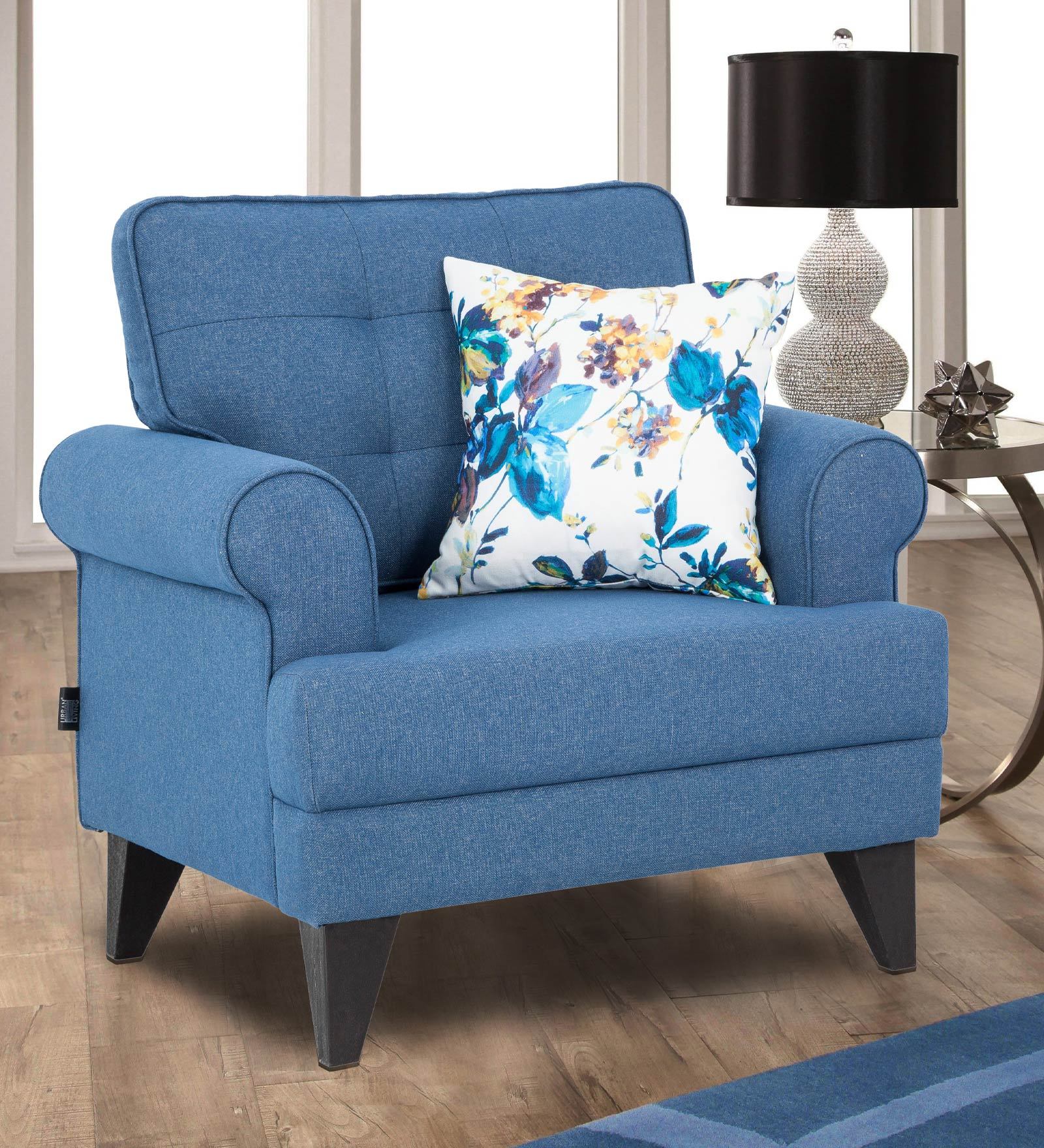 Buy Miller Fabric 1 Seater Sofas in Blue Colour at 52% OFF by HomeTown ...