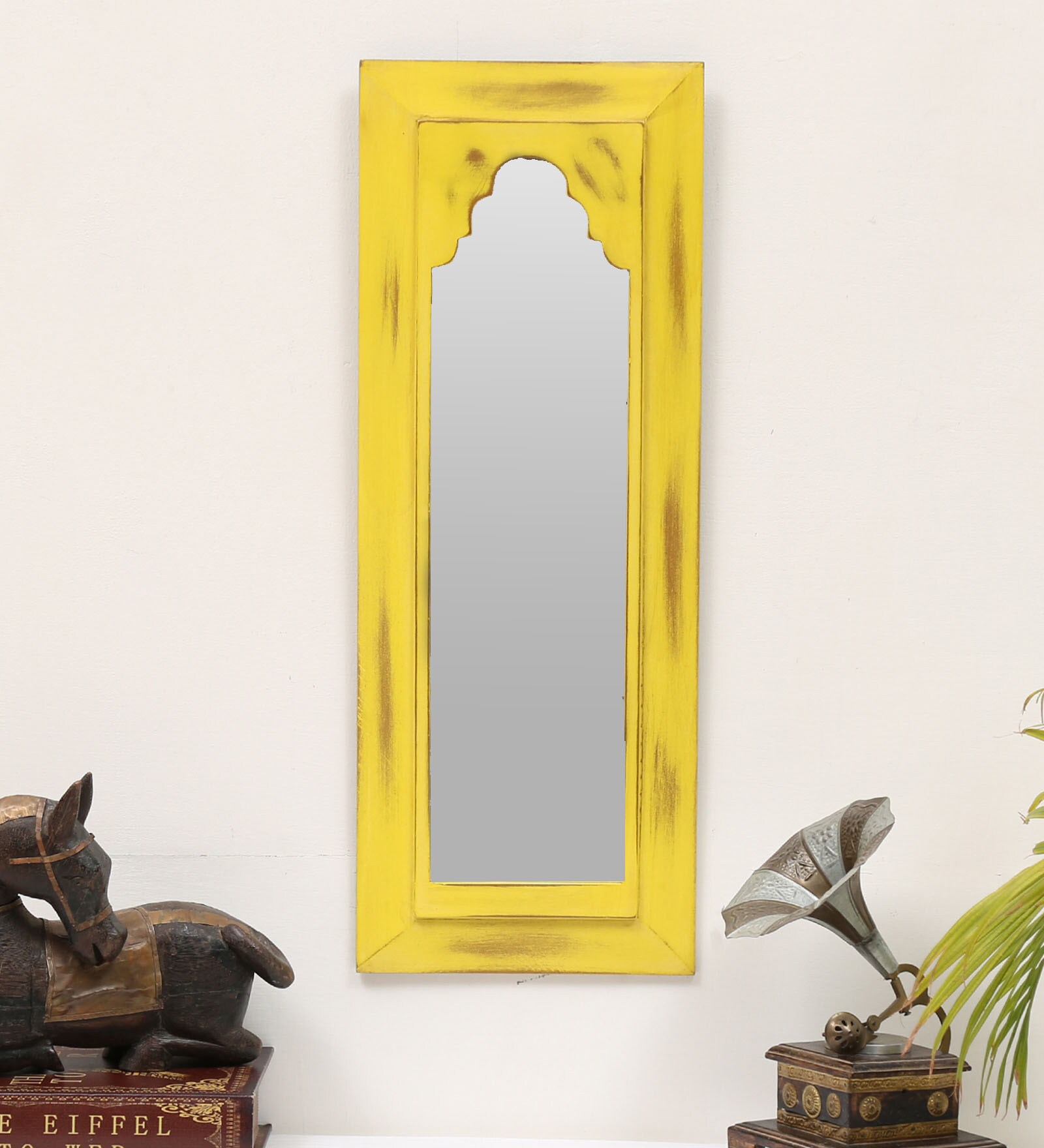 Buy Yellow Mango Wood Ancient Full Length Mirror at 18% OFF by Artisans ...