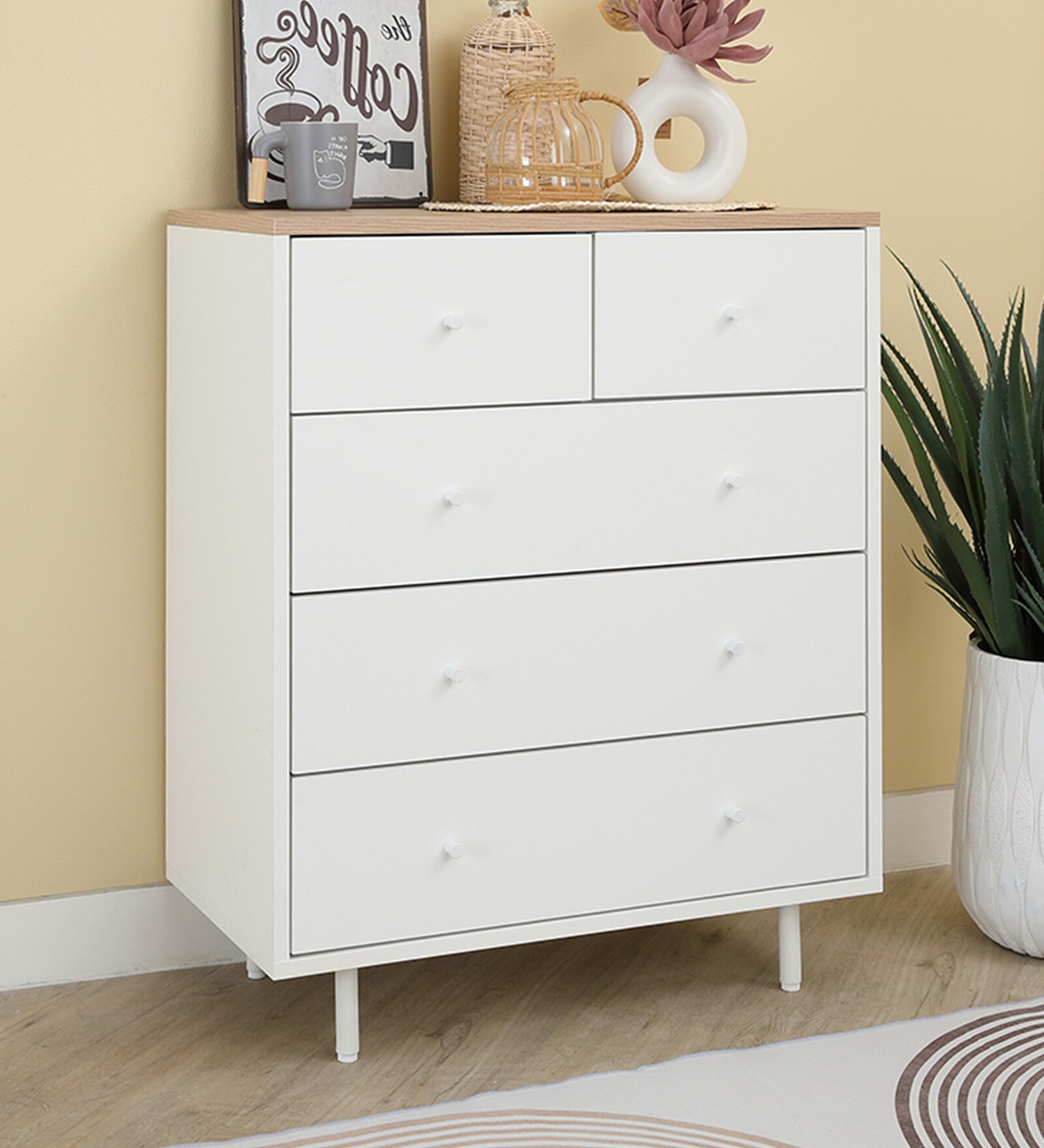 Buy Minimal Chest Of Drawers In White Colour at 47% OFF by Index living ...