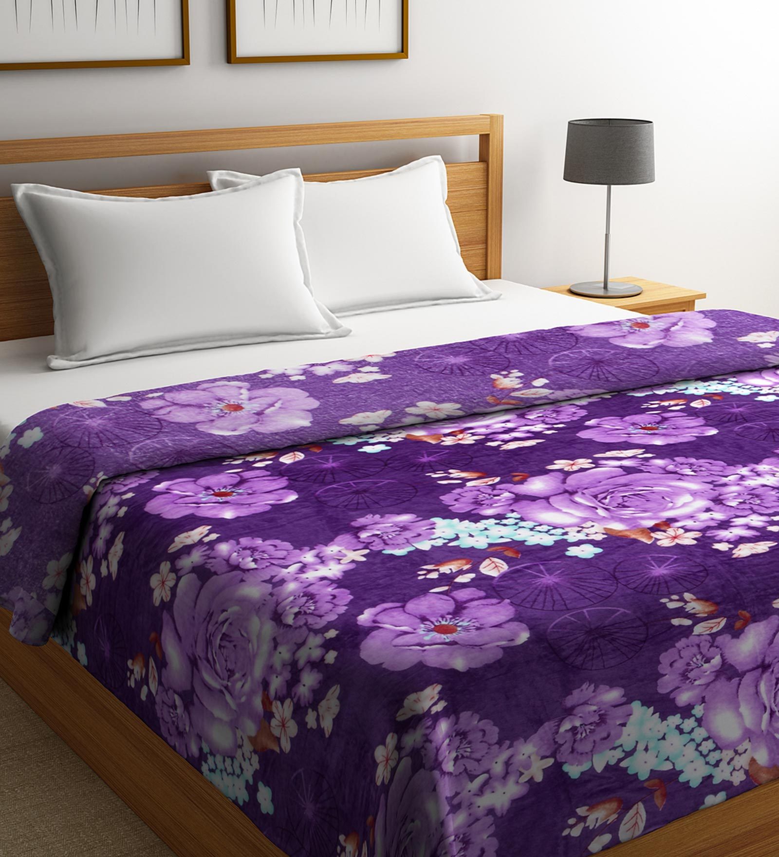 Buy Purple Mild Winter Double Bed 233 GSM Mink Comforter at 38% OFF by ...