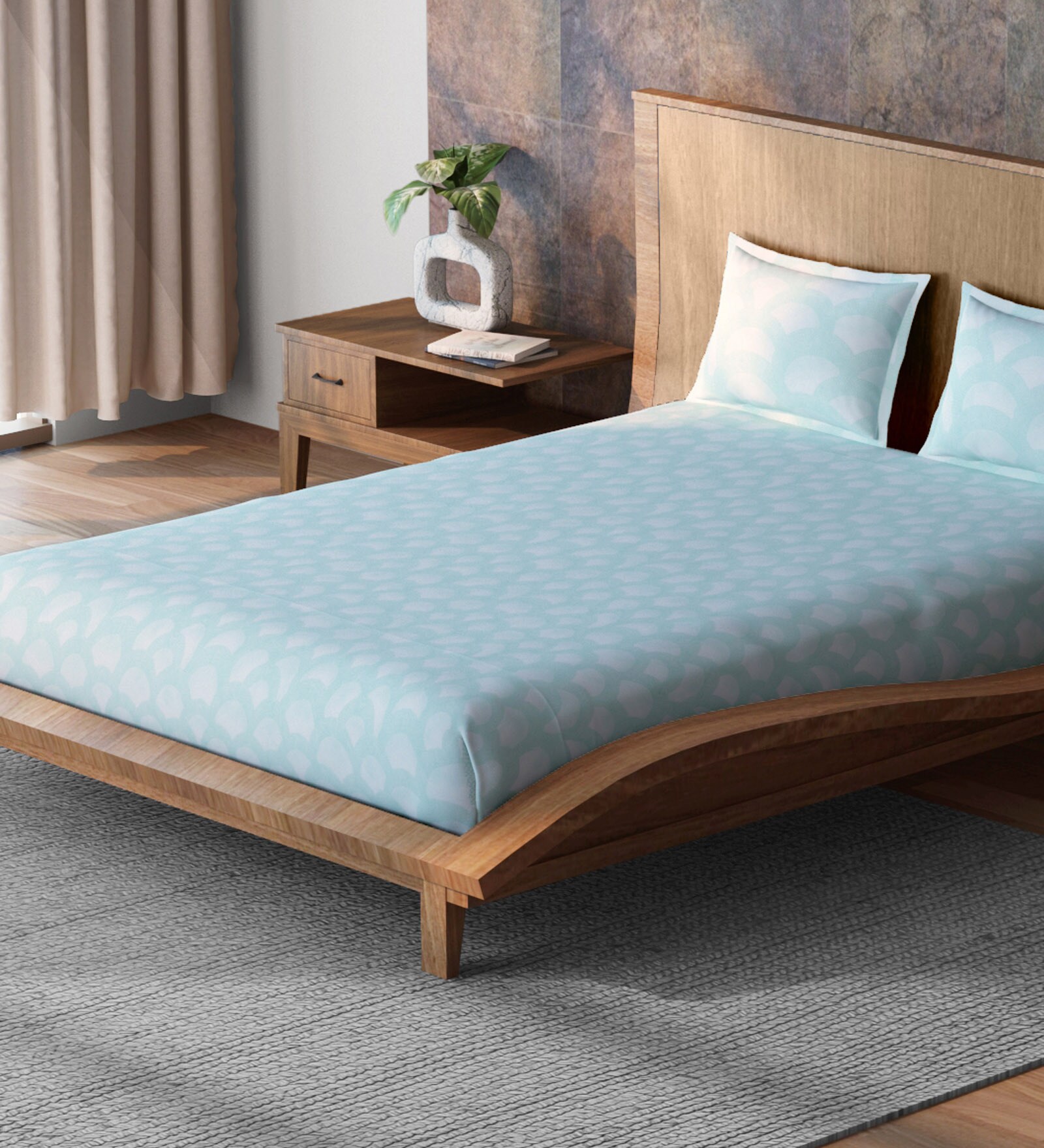 Buy Hy-Imprint Cotton 200TC King Size Bedsheet with 2 Pillow Covers by ...