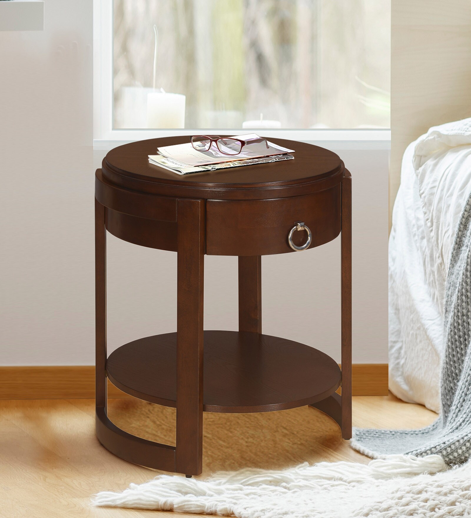 Buy Miranda End Table in Espresso Colour at 66% OFF by @home | Pepperfry