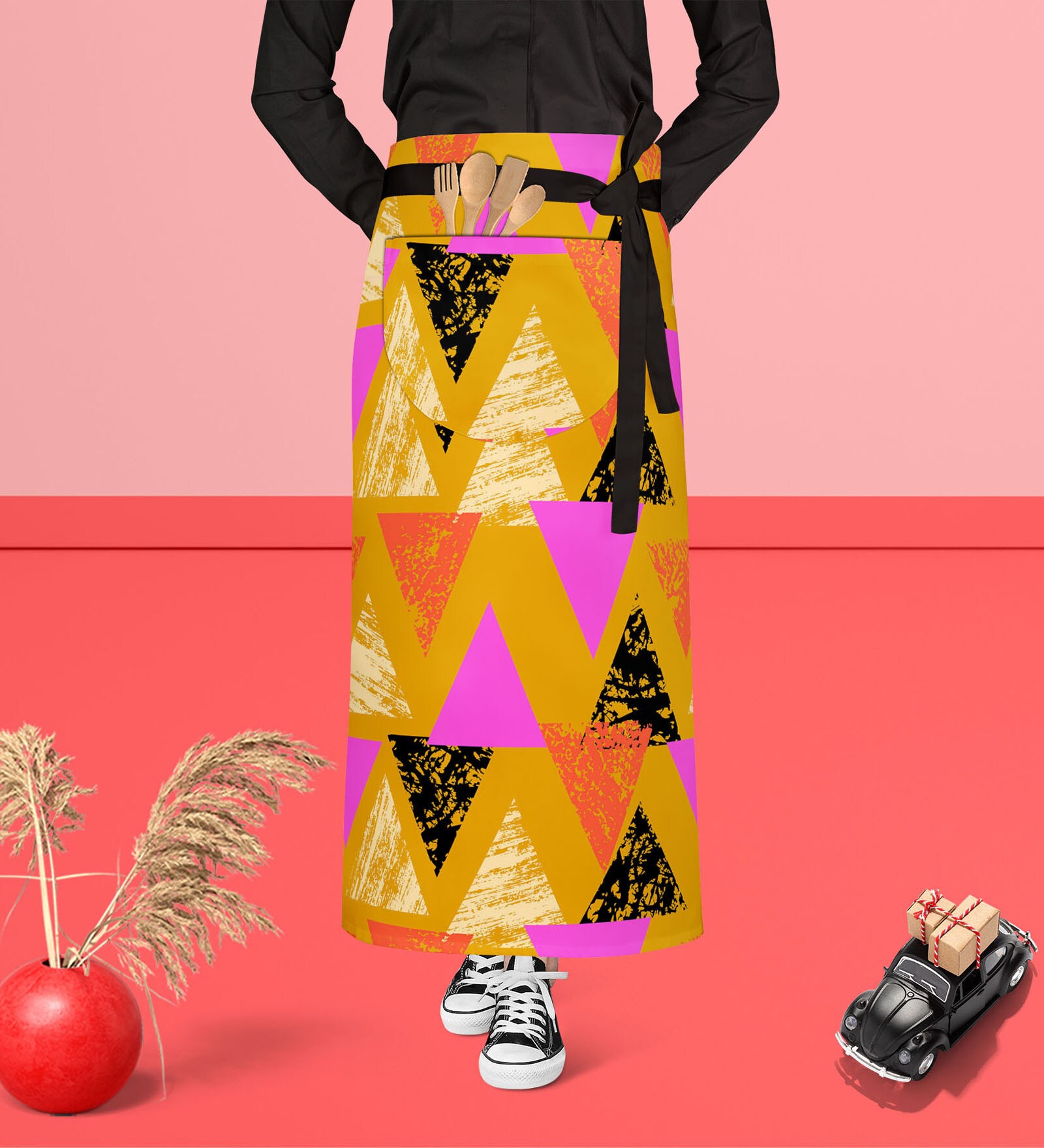 Buy Mixed Triangled D3 Multicolor Polycotton Full-Length Waist To Feet ...