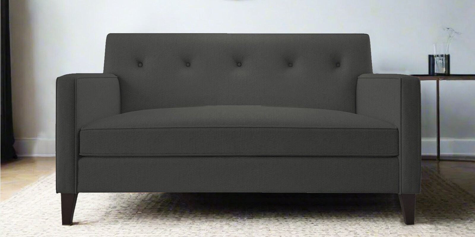 Buy Miller Fabric 2 Seater Sofa in Charcoal Grey Colour at 47% OFF by ...