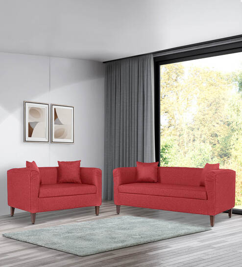 Red Sofa Sets Online @Upto 70% OFF | Pepperfry