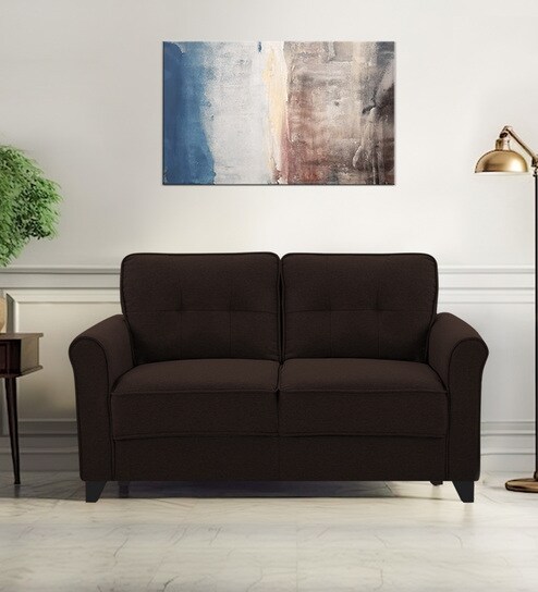 Buy Aldrin Fabric 2 Seater Sofa In Brown Colour at 30% OFF by Trevi ...