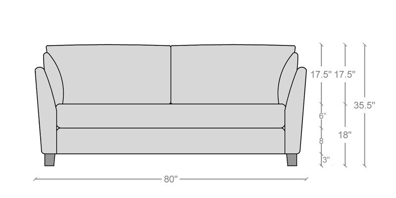 Buy Miranda Fabric 3 Seater Sofa In Denim Blue Colour By Woodsworth ...