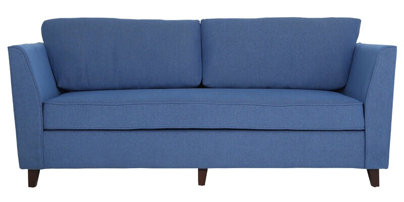 Buy Miranda Fabric 3 Seater Sofa In Denim Blue Colour By Woodsworth ...