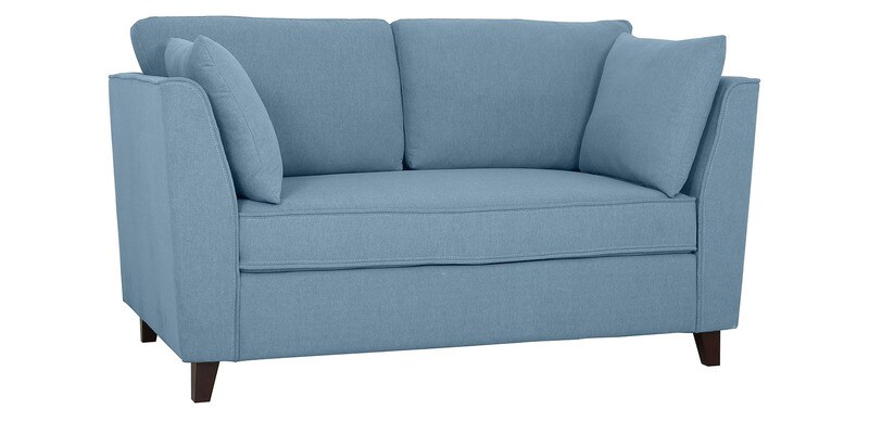 Buy Miranda Fabric 2 Seater Sofa In Ice Blue Colour By Woodsworth ...