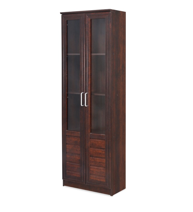 Buy Minerva Book Case in Walnut Finish by Nilkamal Online - Book Cases ...
