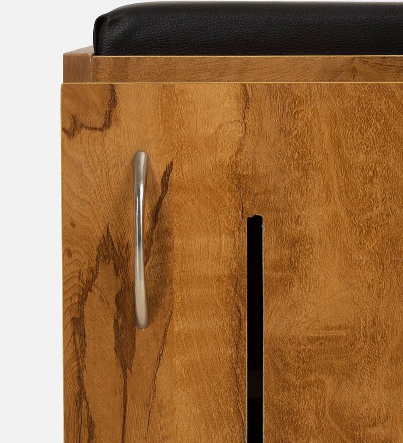 Buy Mini Shoe Rack with Seating in Tan Matte Finish by Solace Craft ...