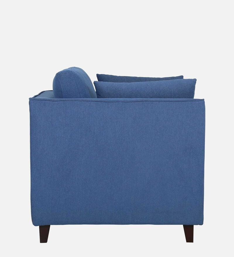 Buy Miranda Fabric 1 Seater Sofa In Denim Blue Colour By Woodsworth ...