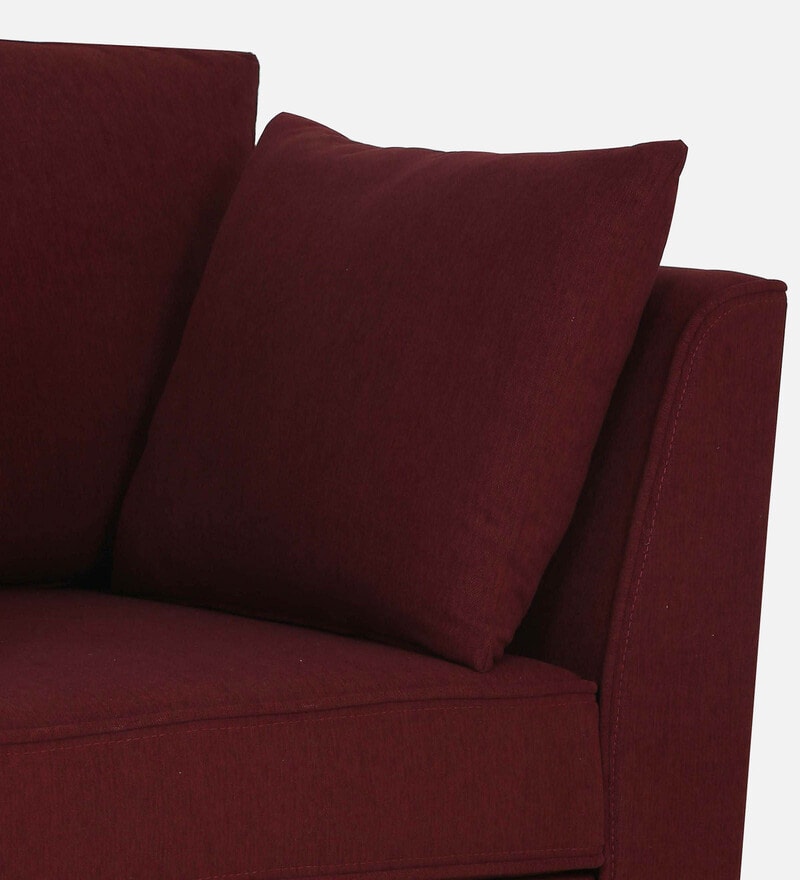 Buy Miranda Fabric 1 Seater Sofa In Garnet Red Colour By Woodsworth ...
