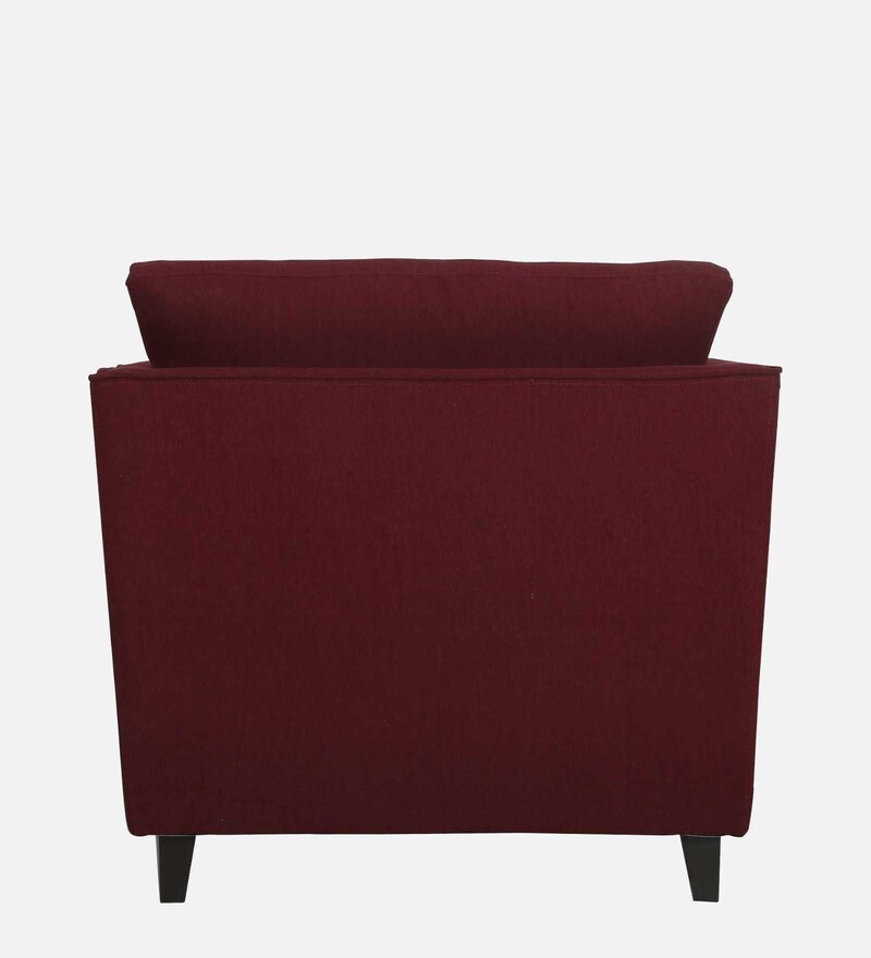 Buy Miranda Fabric 1 Seater Sofa In Garnet Red Colour By Woodsworth ...