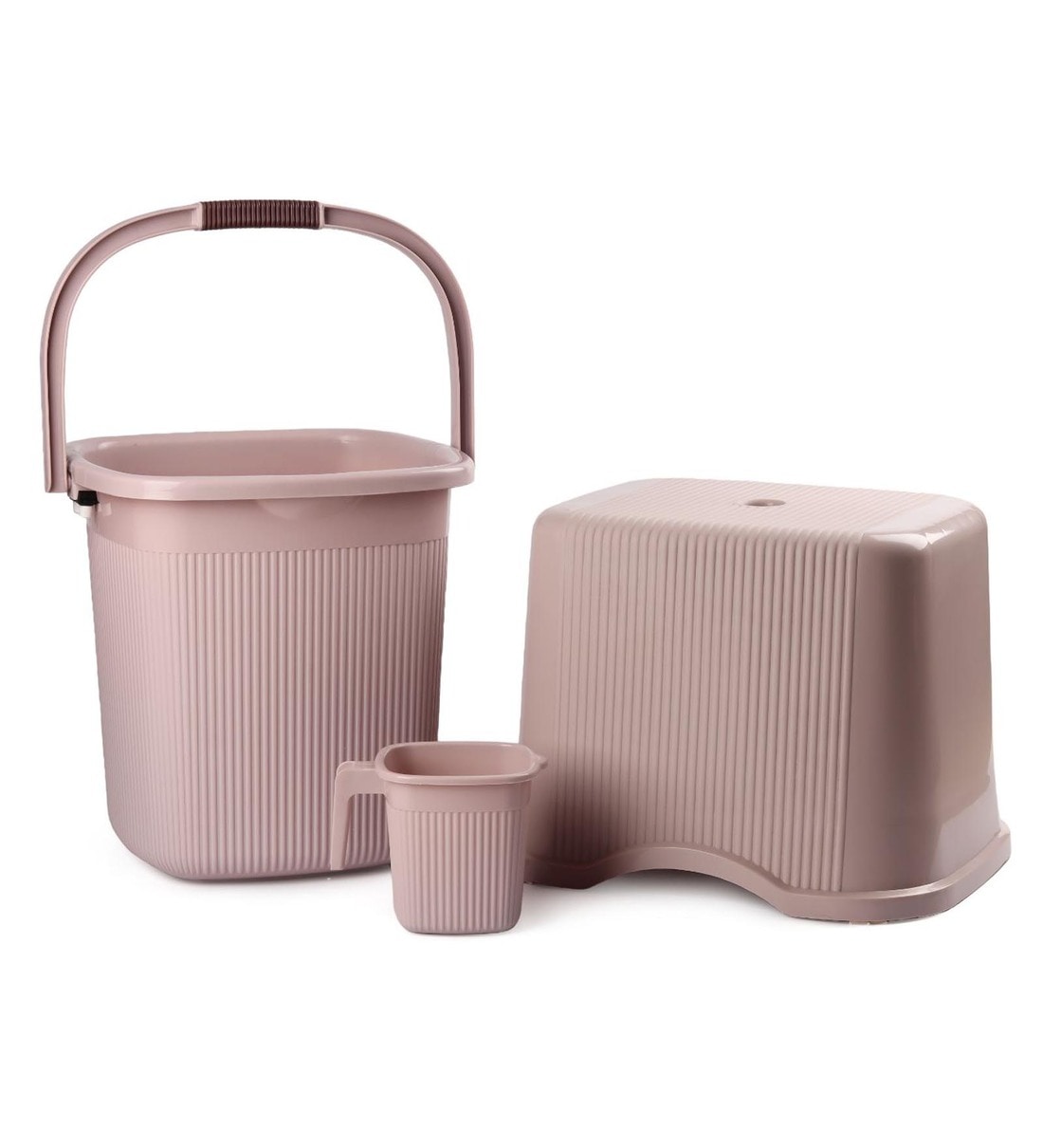 Buy Modern 25 Ltrs Brown 3 Pc Polypropylene Bucket Set by Regalo at 39% ...