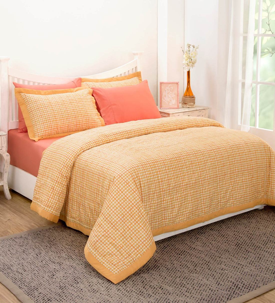 Buy Modern Aesthetic Micro Fiber Fill Double Bed Reversible Ac ...