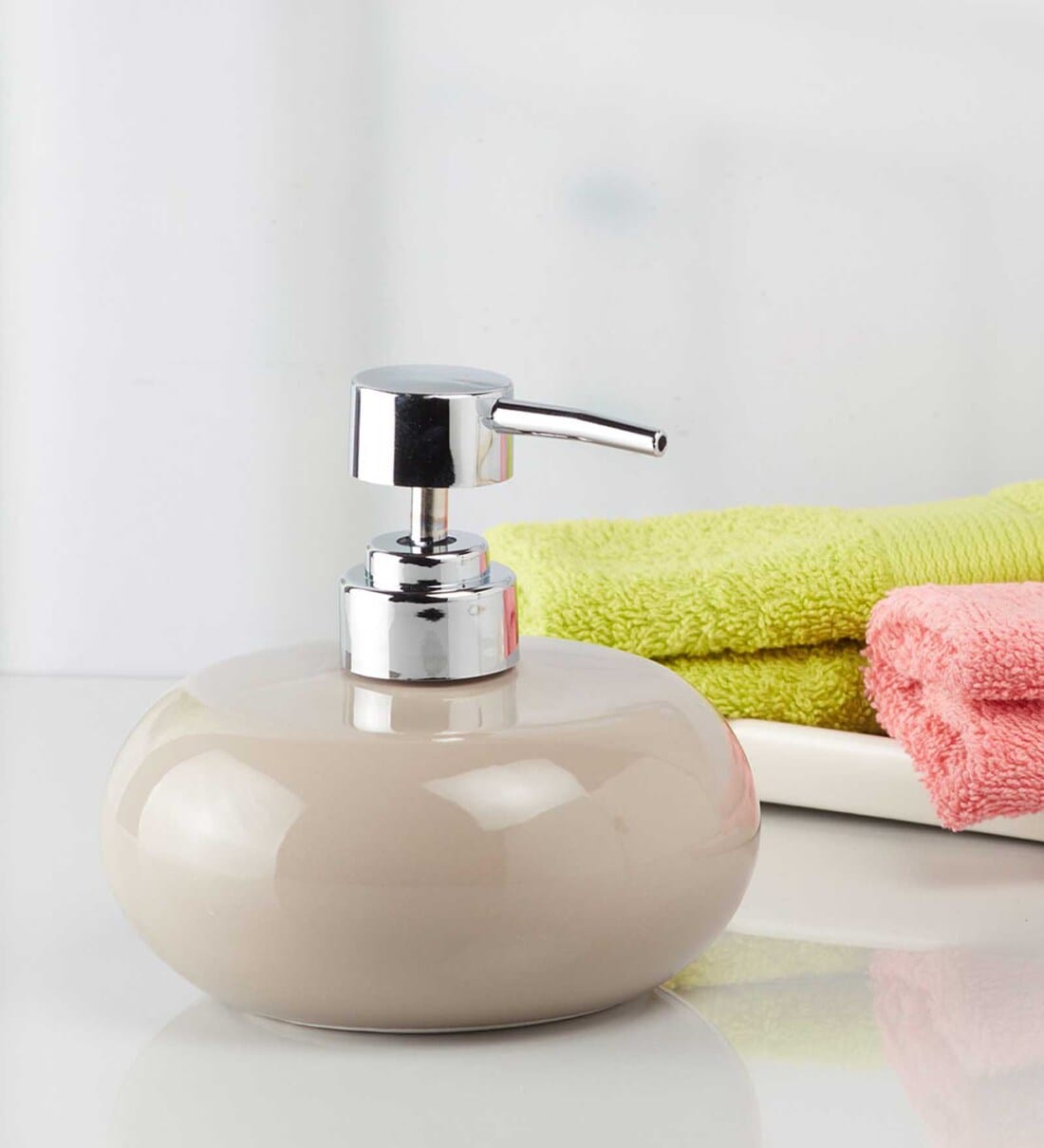 Buy Modern Beige Ceramic Soap Dispenser at 100% OFF by Kookee | Pepperfry
